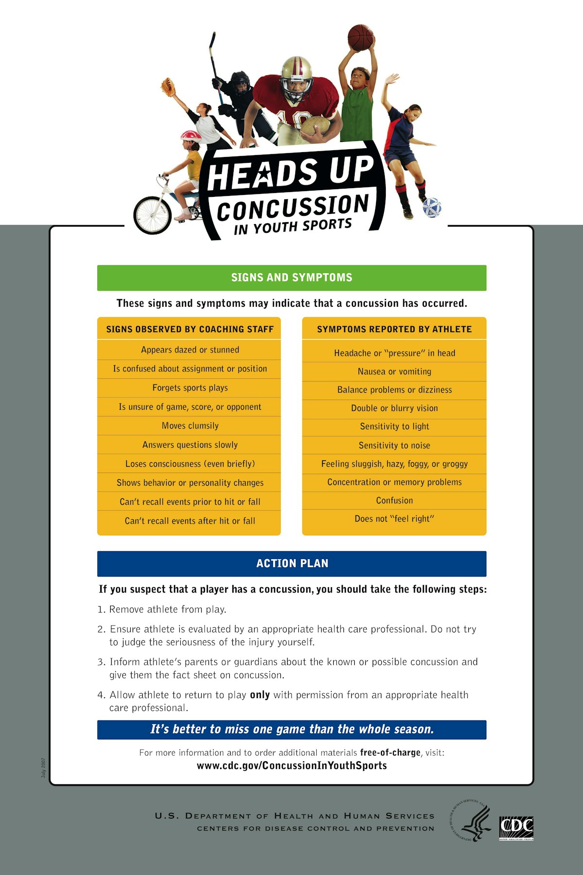 CDC Concussion Materials Available to Young Athletes | Athletic Business