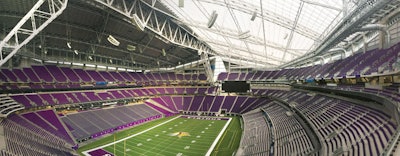 vikings stadium temperature