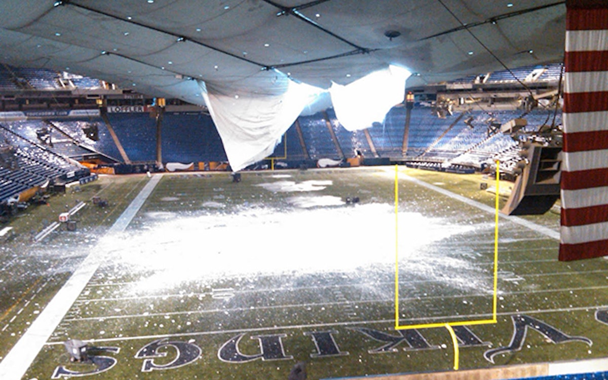 vikings stadium temperature