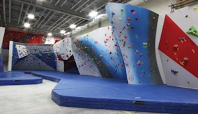 climbing wall fall