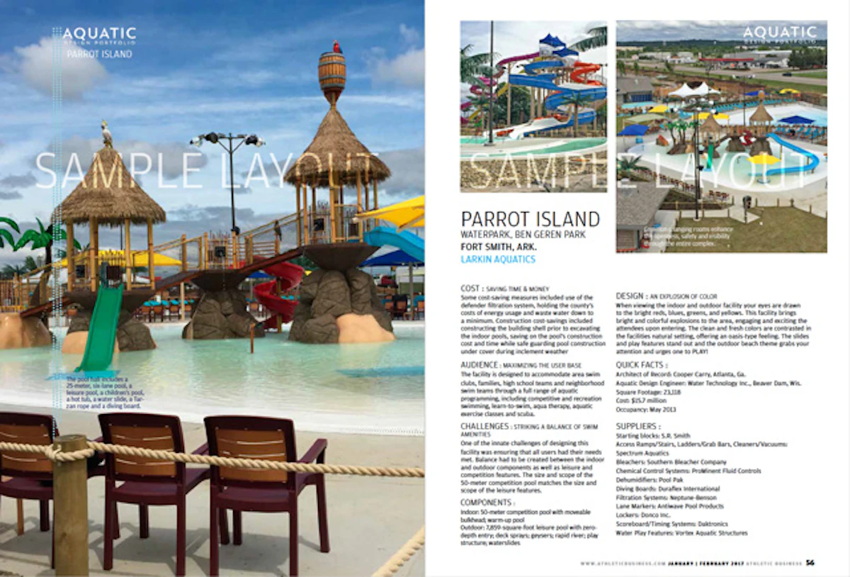 Aquatic Design Portfolio Submission Details | Athletic Business