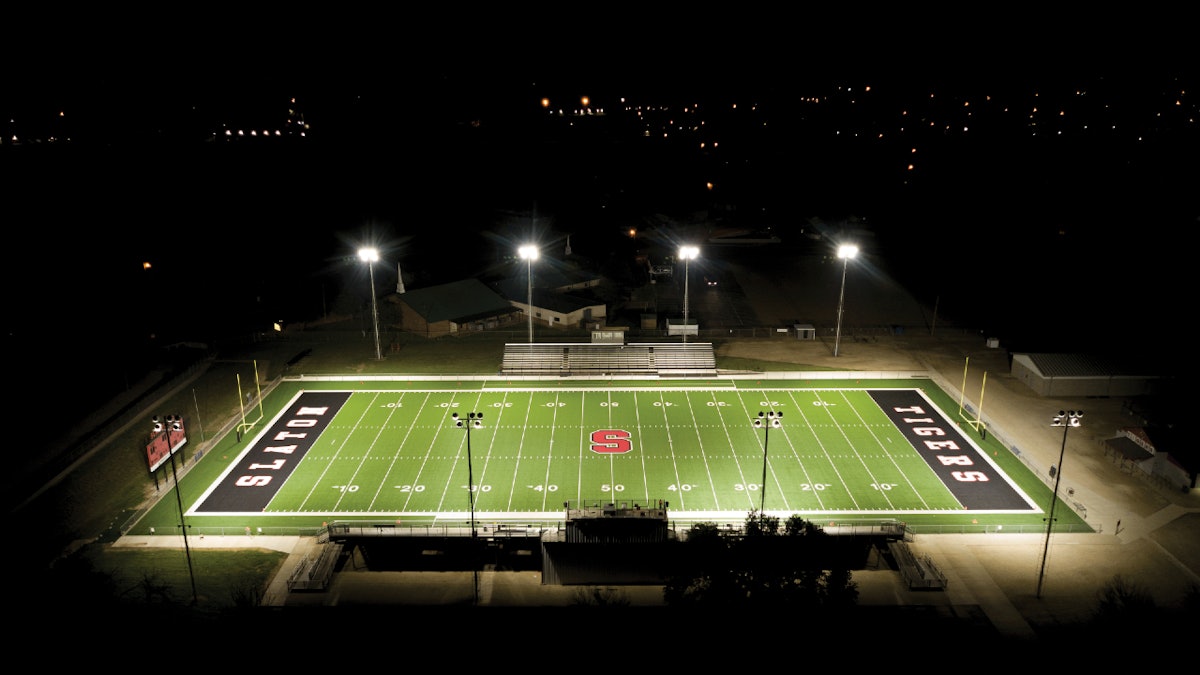AEON LED Slaton HS Football Field Project Completed | Athletic Business